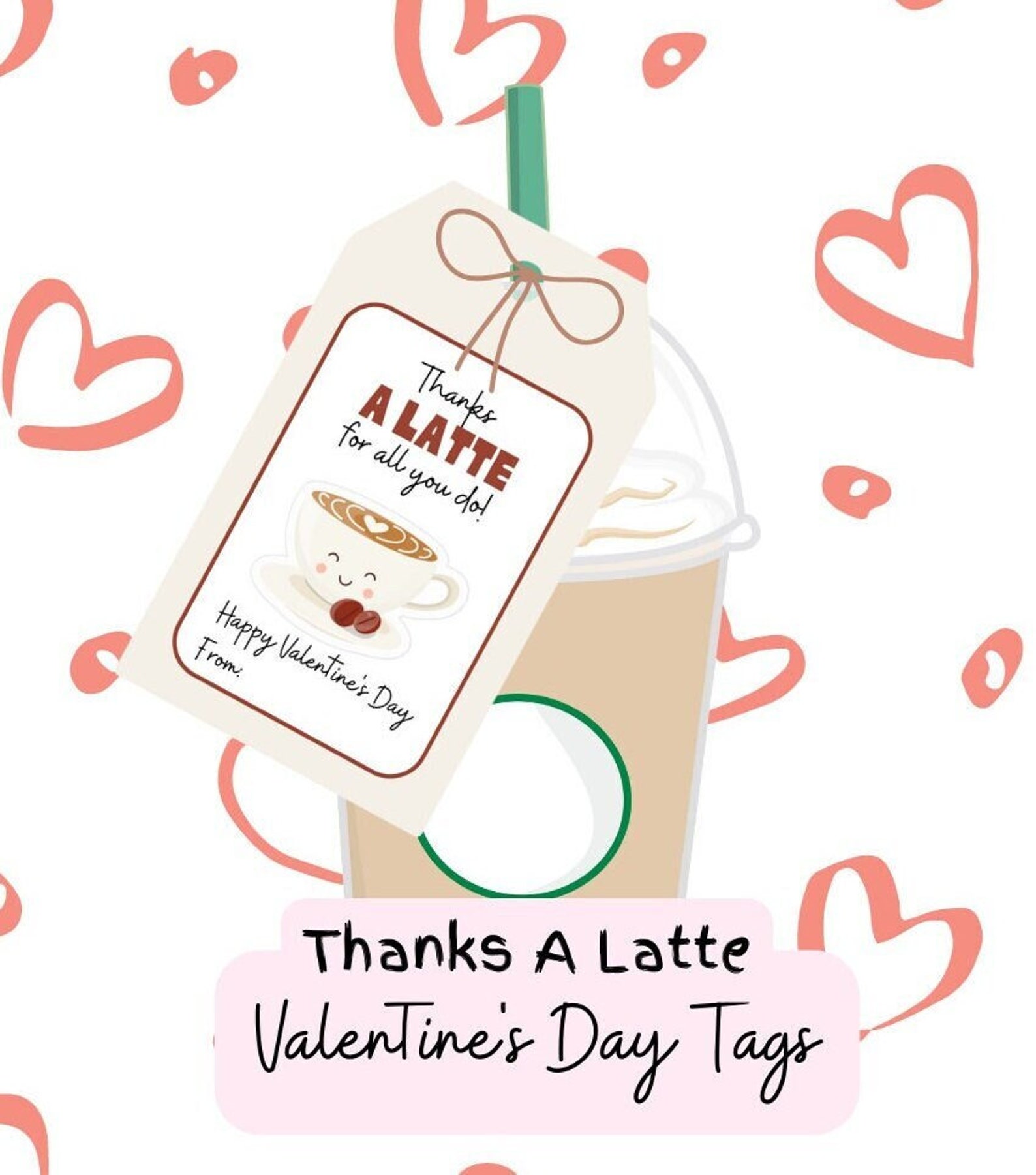 Valentine's Day Tags for Teacher | Printable Gift Tag for Valentine's ...