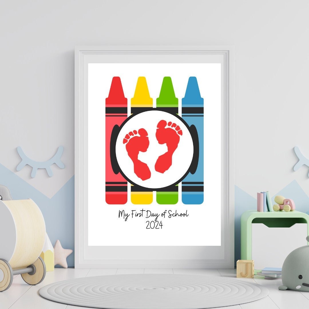 First Day of School Handprint Art | First Day of School Footprint Art ...