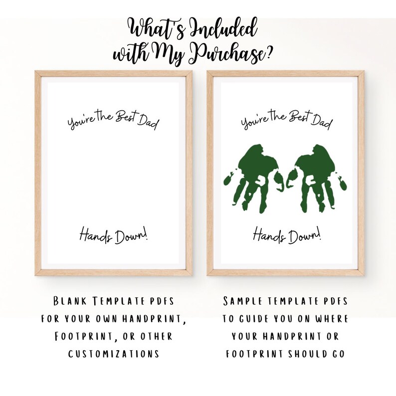 Best Dad Handprint Art Best Dad Ever Hands Down Handprint - Etsy