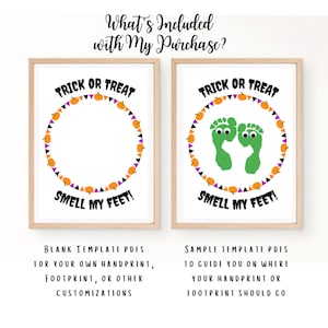 Trick or Treat Smell My Feet Footprint Art Printable | Halloween ...