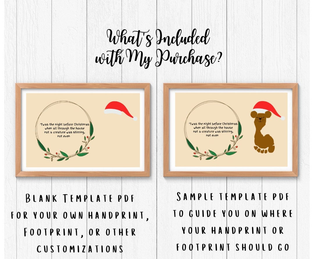 Christmas Footprint Art | Twas the Night Before Christmas Mouse ...