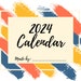 Handprint Calendar 2024 Footprint Art Calendar 2024 Calendar Handprint ...