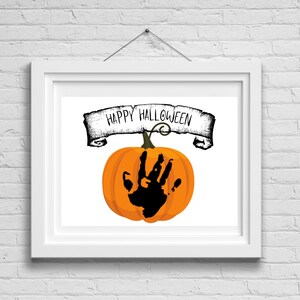 Halloween Footprint Art Bundle | Halloween Handprint Craft Bundle ...