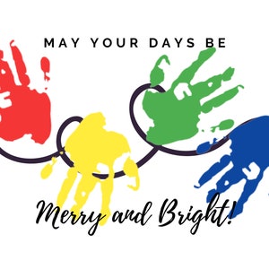 Christmas Lights Handprint and Footprint Art Printable | Merry and ...