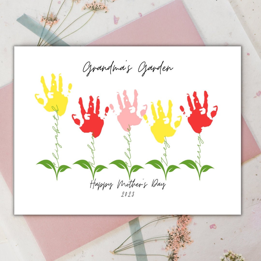 Mother's Day Handprint Craft Mother's Day Handprint Art Grandma's ...