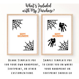 Happy Halloween Spider Handprint Art Printable | Spider Kids Handprint ...