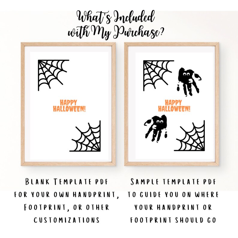 Happy Halloween Spider Handprint Art Printable Spider Kids - Etsy