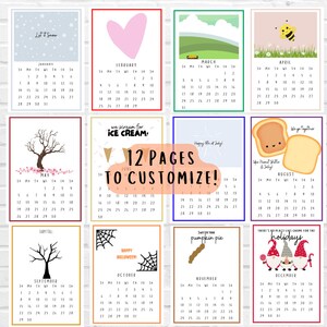 Handprint Calendar 2024 | Footprint Art Calendar | 2024 Calendar ...