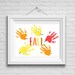 Fall Footprint Craft Bundle Fall Handprint Craft Autumn Footprint Art ...