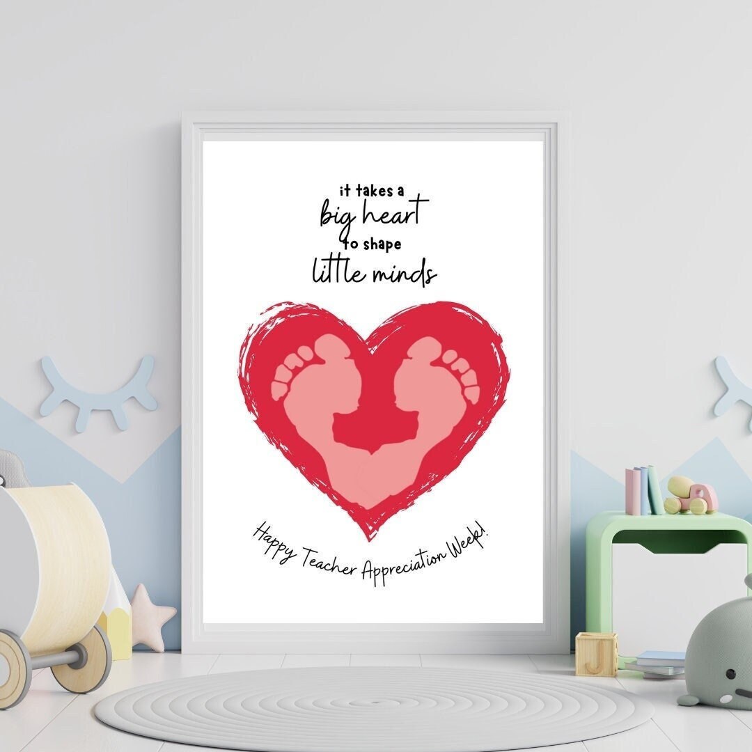 Teacher Appreciation Footprint Art | Teacher Appreciation Handprint Art ...