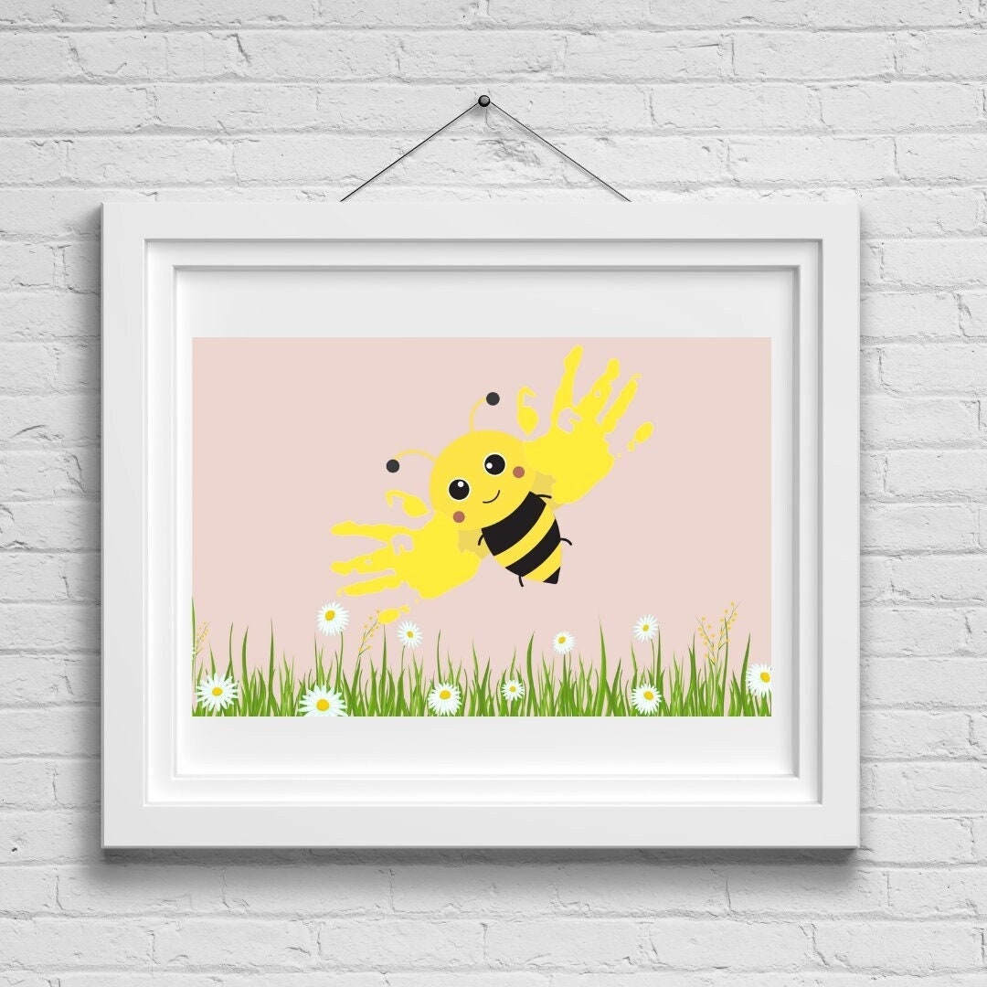 Footprint Art Footprint Craft Handprint Printable Bumblebee Footprint ...