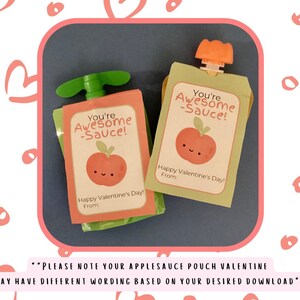 Applesauce Pouch Valentine's Day Tags | Printable Gift Tag for ...