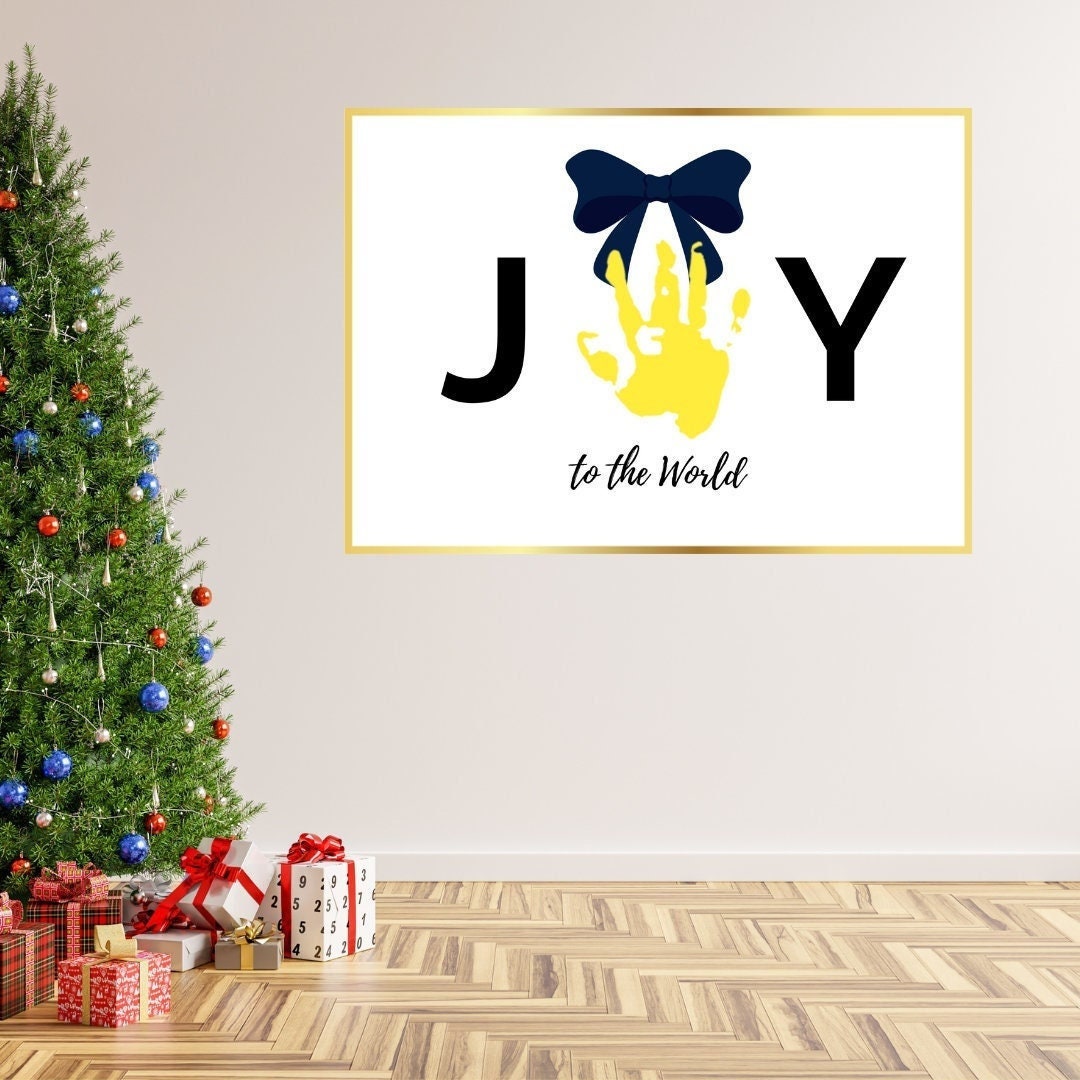 Joy to the World Handprint Art Printable | Merry Christmas Handprint ...
