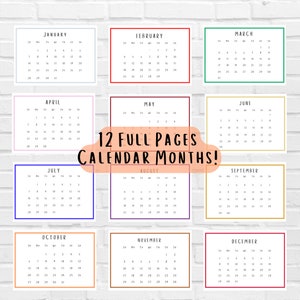 Handprint Calendar 2024 | Footprint Art Calendar | 2024 Calendar ...