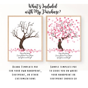 Cherry Blossom Fingerprint Art | Spring Fingerprint Art | Fingerprint ...