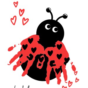 Footprint Art | Footprint Craft | Handprint Printable | Ladybug ...