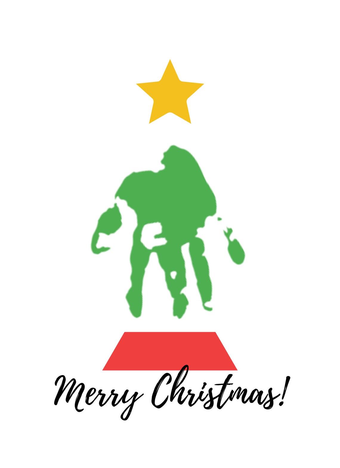 Merry Christmas Handprint Art Printable Christmas Tree - Etsy