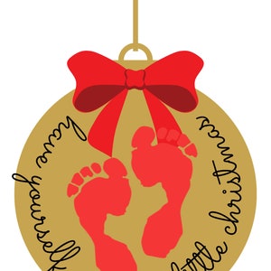 Merry Christmas Handprint Art Printable | Christmas Ornament Holiday ...
