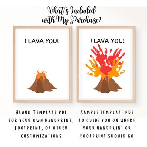 I Lava You Volcano Handprint Art | Volcano Footprint Art | Science ...