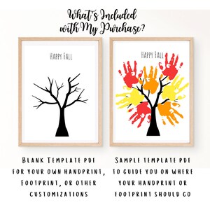 Happy Fall Footprint Craft | Fall Handprint Craft | Fall Tree Footprint ...