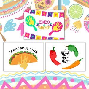 Cinco De Mayo Handprint Art Bundle | Cinco De Mayo Footprint Art Bundle ...