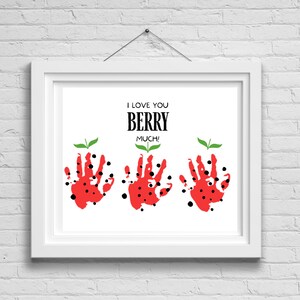 I Love You Berry Much Footprint Art | Berry Footprint Craft ...