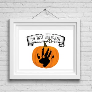 My First Halloween Footprint Art | Halloween Footprint Craft ...