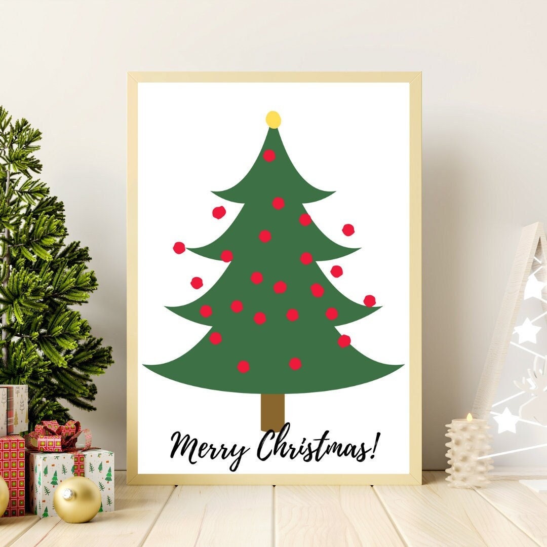 Christmas Tree Fingerprint Art | Christmas Tree Fingerprint Craft ...