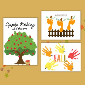 Fall Footprint Craft Bundle | Fall Handprint Craft | Autumn Footprint ...