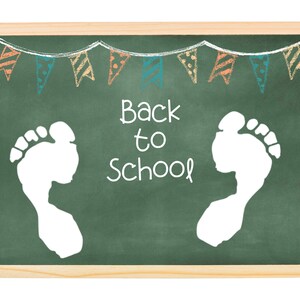 Back to School Handprint Art Printable | Back to School Footprint Art ...