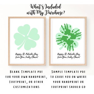 St. Patrick's Day Handprint Printable | St. Patrick's Day Footprint Art ...