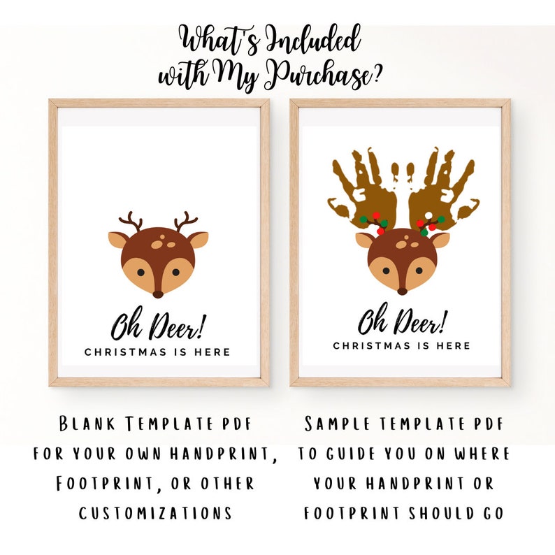 Reindeer Christmas Footprint Art | Oh Deer Christmas is Here Handprint ...