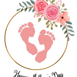 Mother's Day Footprint Art | Mother's Day Handprint Art Crafts for Kids ...
