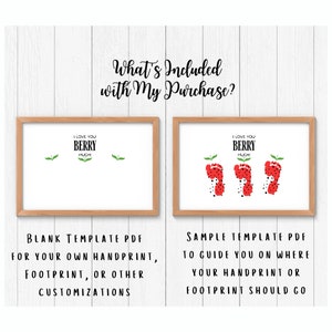 I Love You Berry Much Footprint Art | Berry Footprint Craft ...