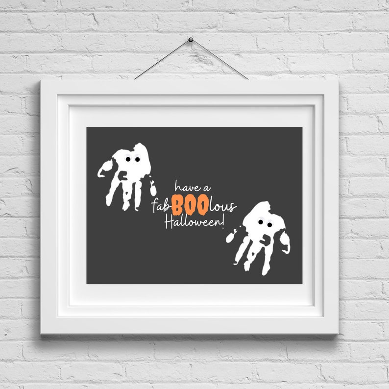 Halloween Footprint Art | Halloween Handprint Printable | Have a ...
