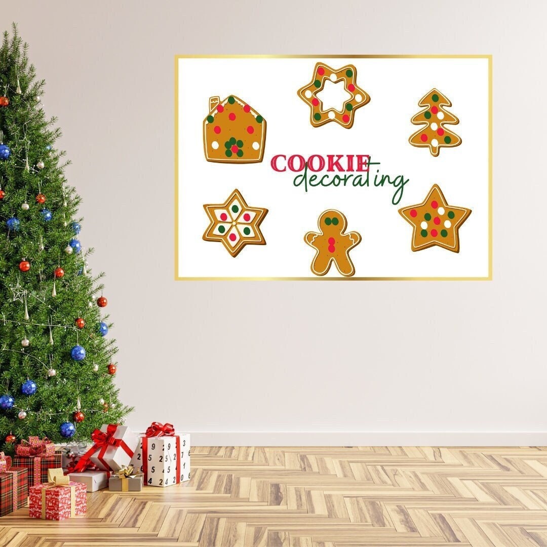 Gingerbread Cookie Fingerprint Art | Christmas Cookie Fingerprint Art ...