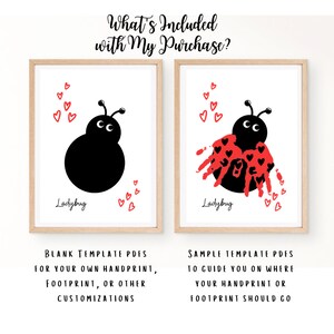 Footprint Art | Footprint Craft | Handprint Printable | Ladybug ...
