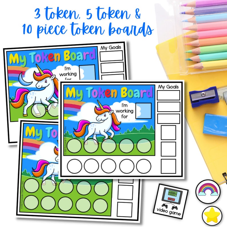 Token Board Reward Chart With First Then Schedule Behavior Management ...