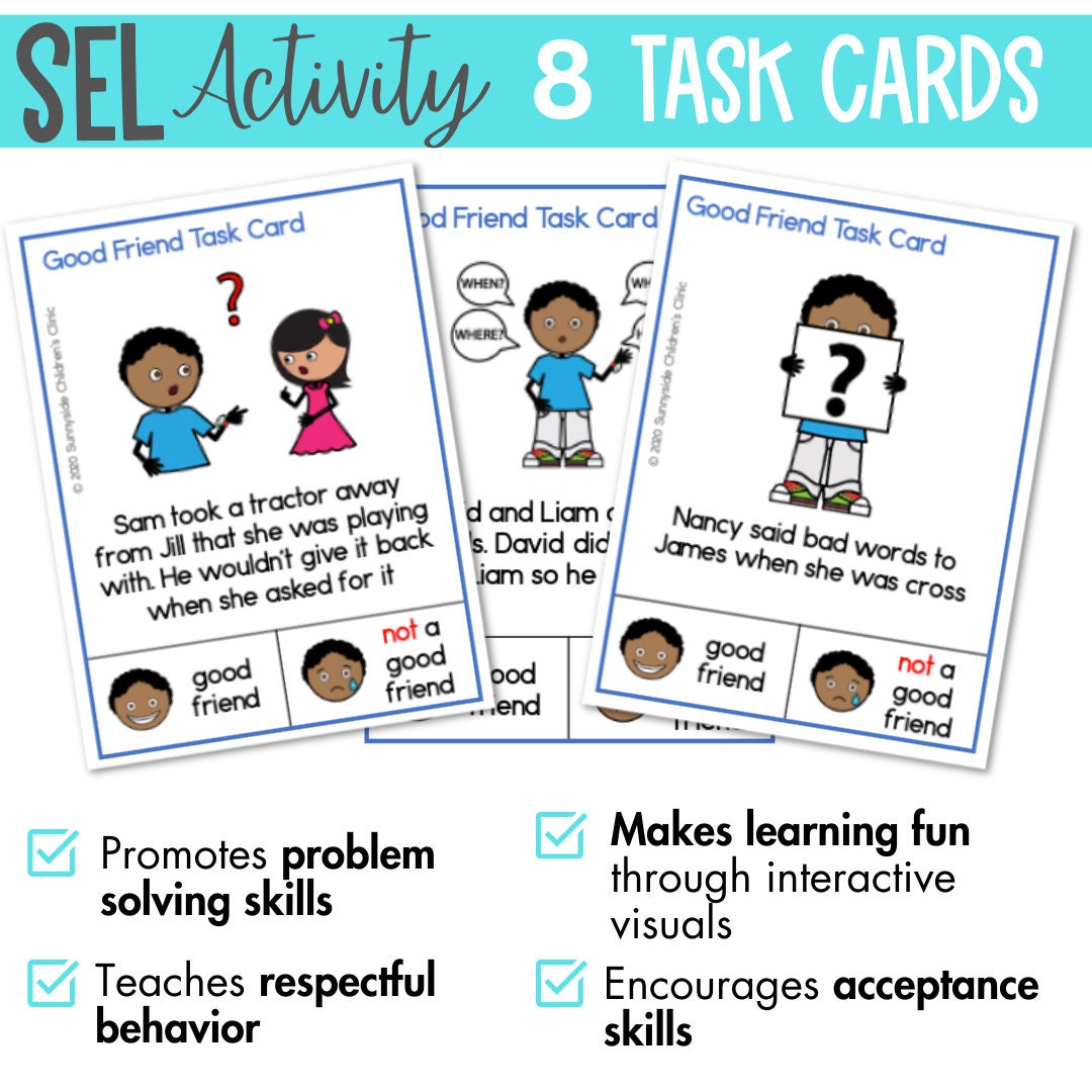 Being a Good Friend Social Story With SEL Activities | Autism, Special ...