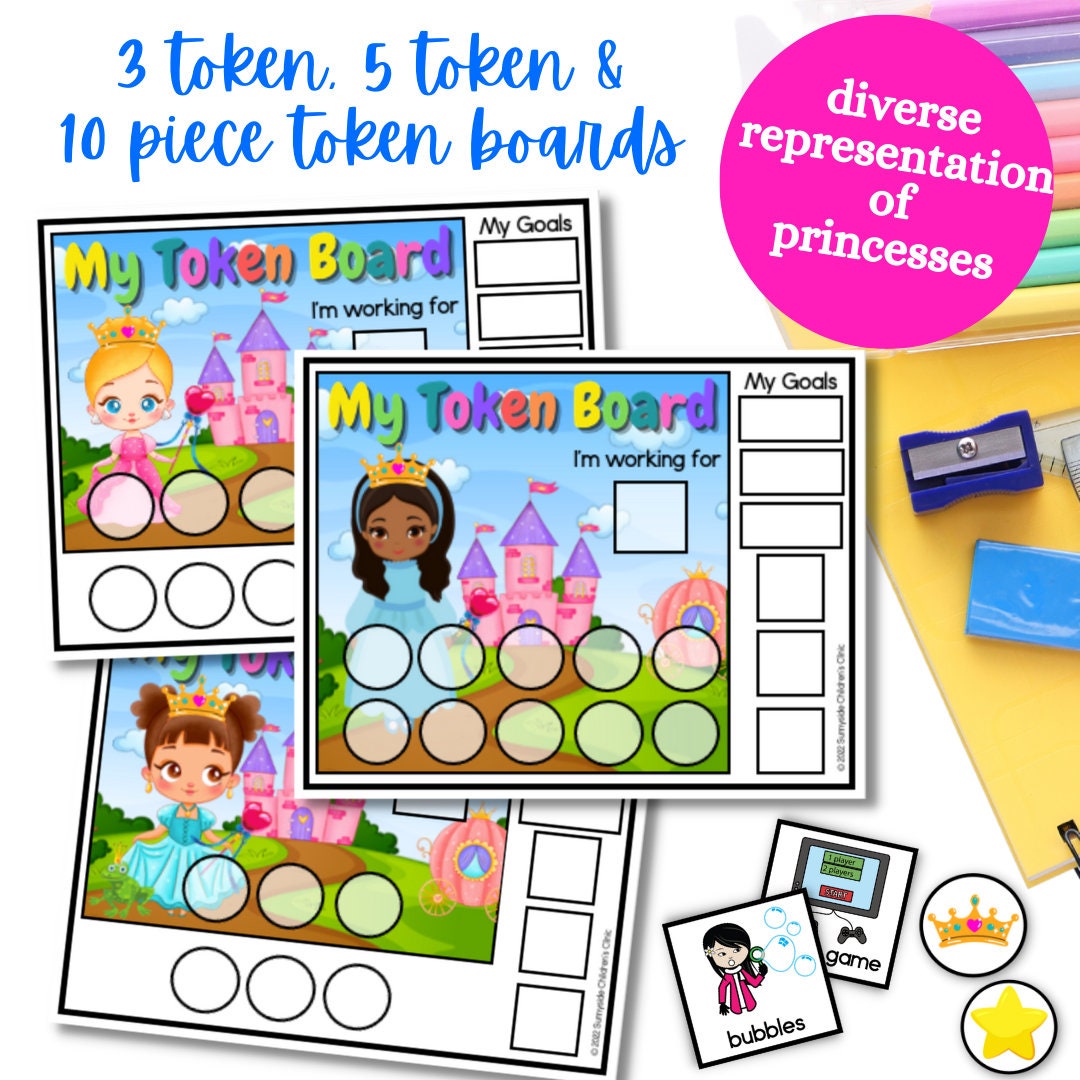 Token Board Reward Chart for Kids With First Then Schedule Behavior ...