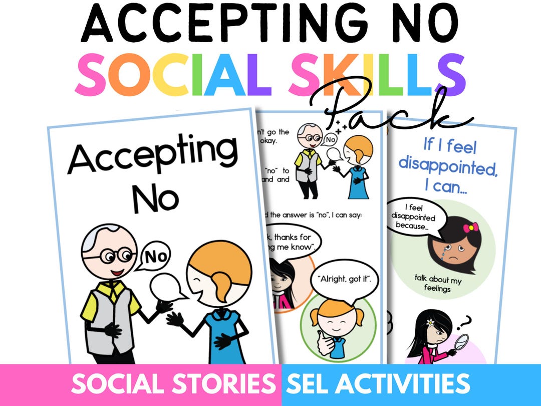 Accepting No Social Story With Activities for Preschool | Special ...