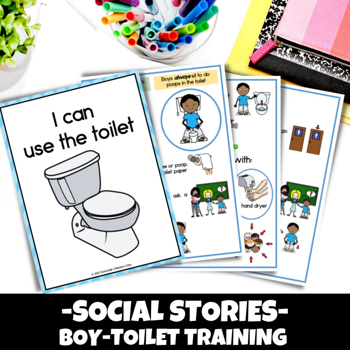 Toilet Potty Training Social Skills Stories and Adapted Books With ...