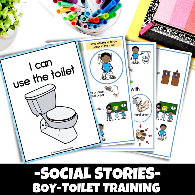 Toilet Potty Training Social Skills Stories and Adapted Books With ...