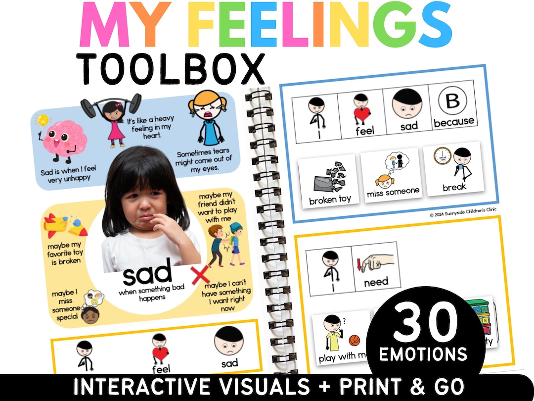 Interactive Emotions Workbook | AAC Visual Supports & Coping Tools ...
