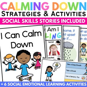 Self Regulation Social Stories Activity Pack | Calm Down Strategies ...