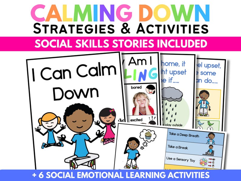 Self Regulation Social Stories Activity Pack | Calm Down Strategies ...