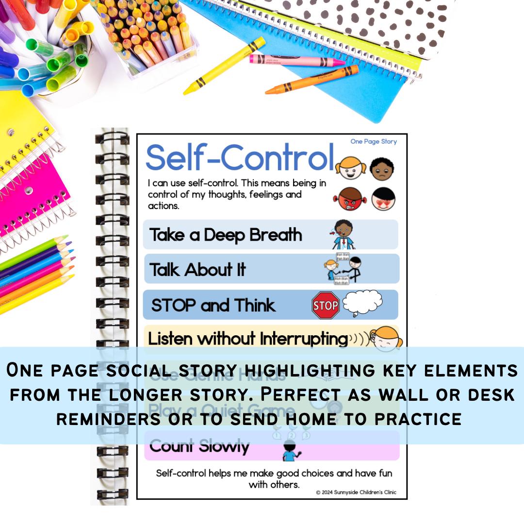 Self Control and Impulse Control Social Stories | SEL Activities ...