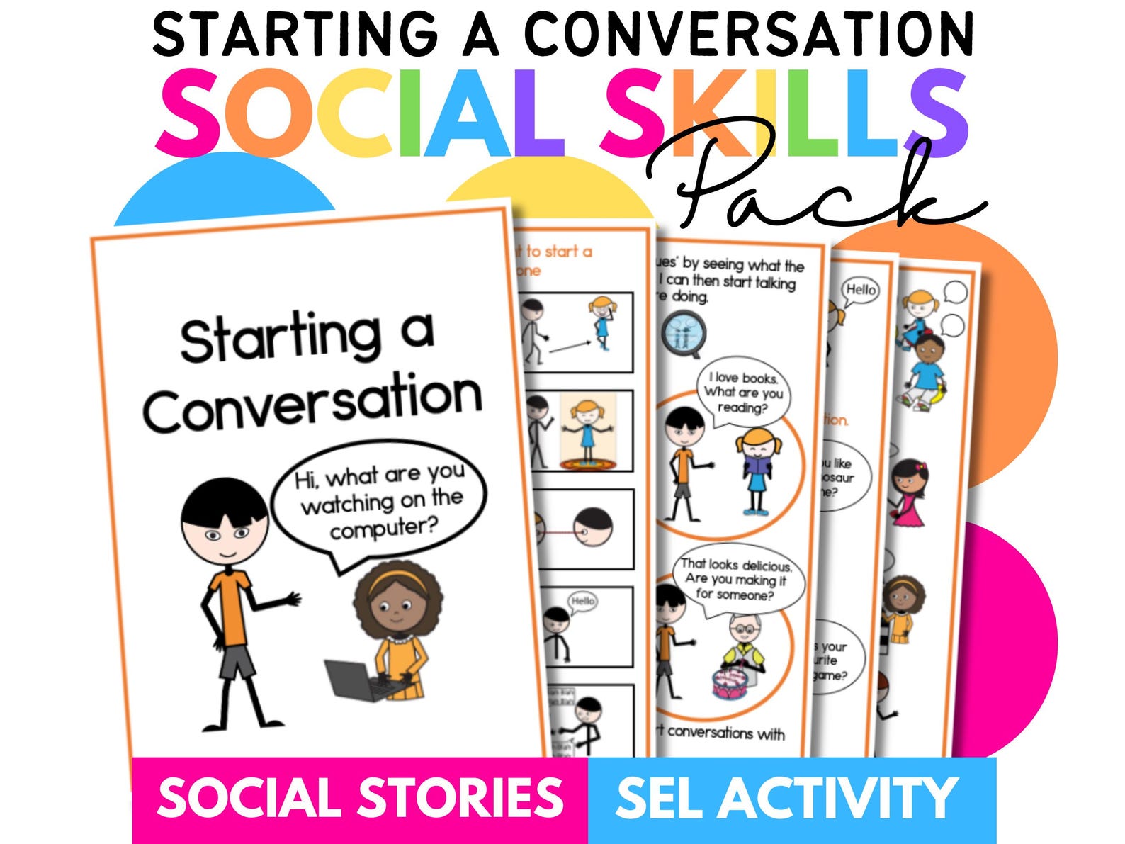 Starting a Conversation Social Story for Autism, Special Education ...