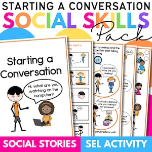 Starting a Conversation Social Story for Autism, Special Education ...