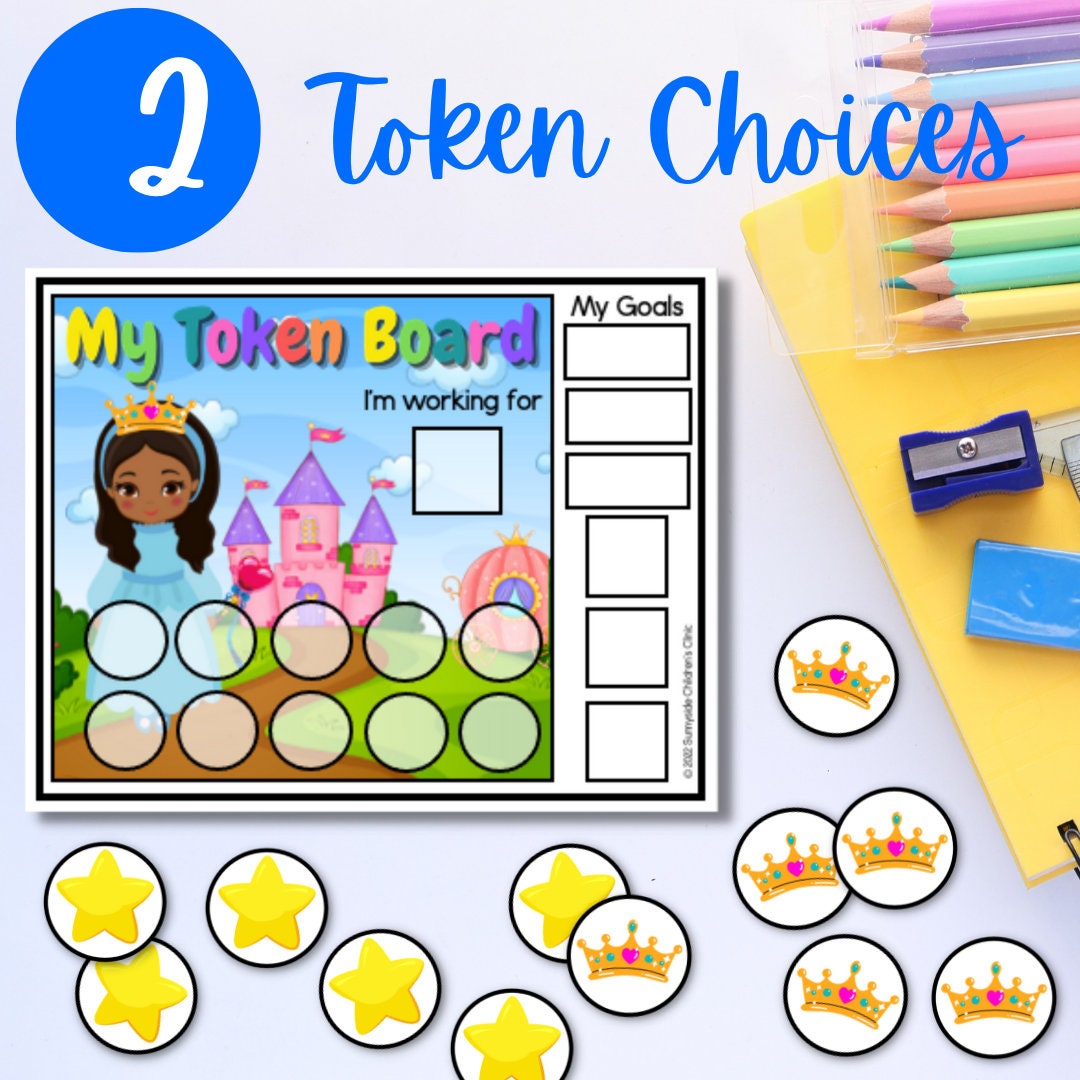 Token Board Reward Chart for Kids With First Then Schedule Behavior ...